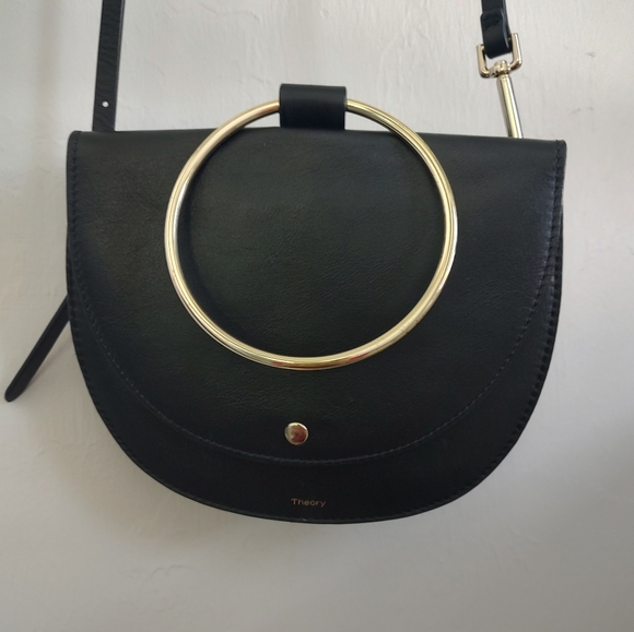 Theory | Bags | Theory Black Leather Mini Purse | Poshmark
